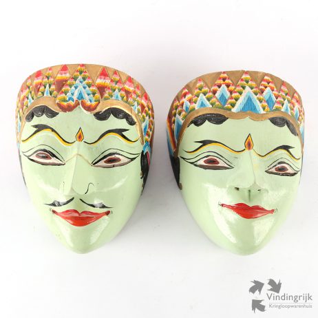 Set Houten Maskers Indonesië | Parels Breda