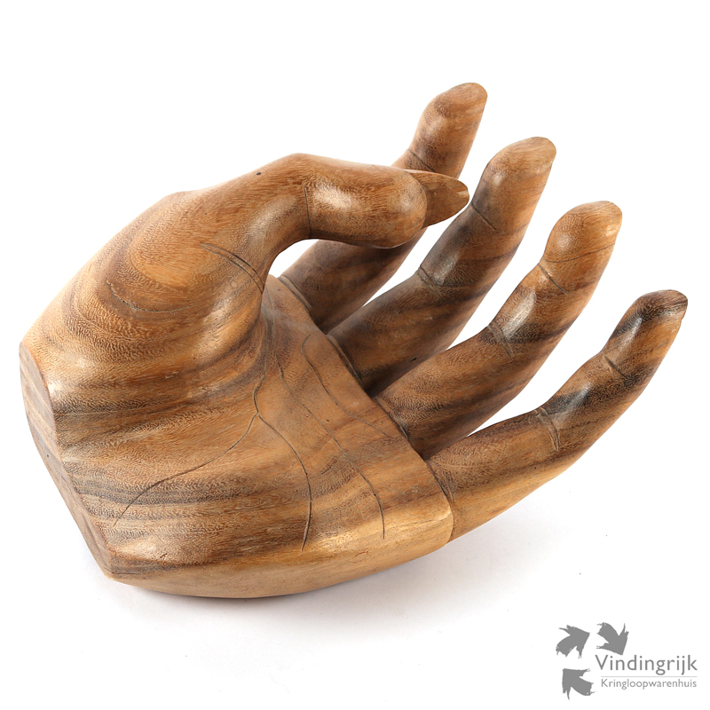Houten Hand XL | Parels Breda