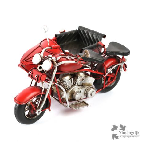 Metalen Motor met Zijspan | Parels Breda