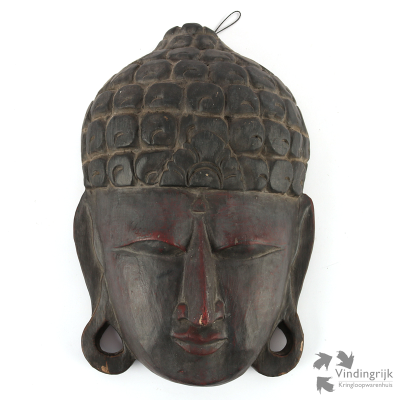 Houten Masker Boeddha | Parels Breda