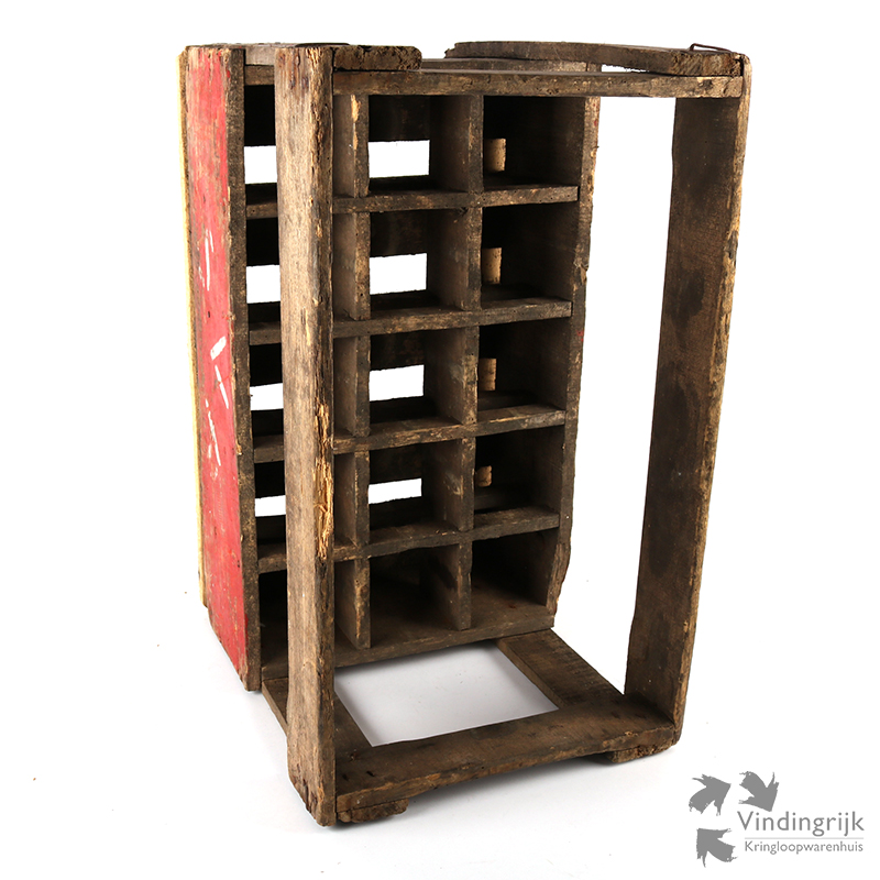 Vintage Houten Flessenkrat Frankrijk | Parels Breda