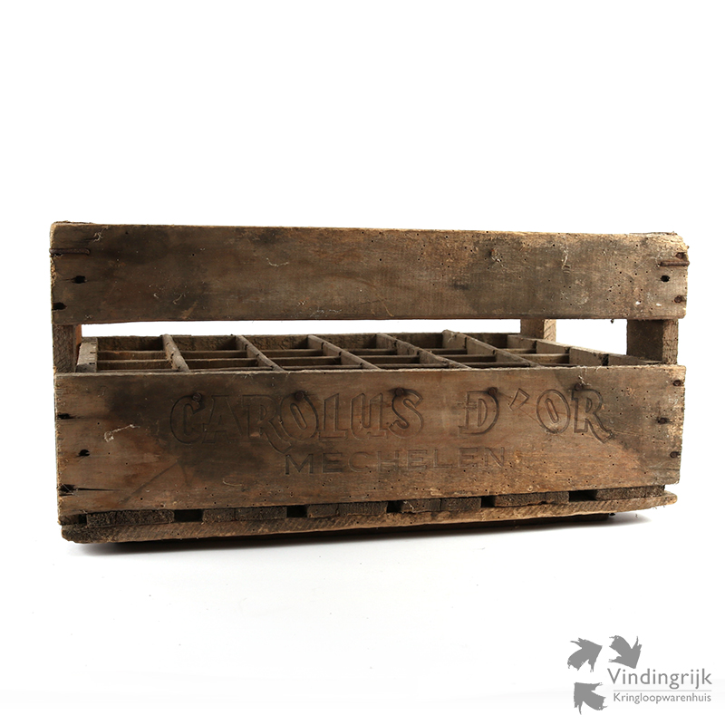 Houten Flessenkrat Gouden Carolus Mechelen | Parels Breda