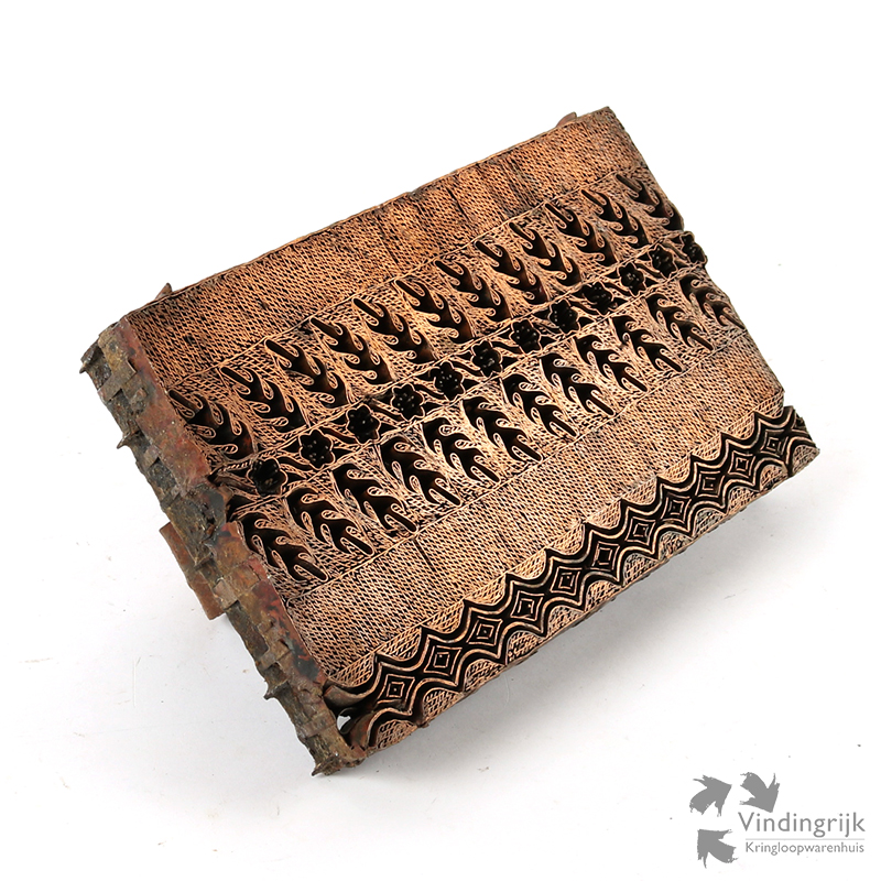 Vintage Batikstempel Metaal | Parels Breda